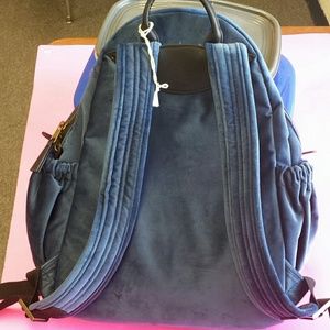 Mossimo Supply Co. | Bags | Mossimo Blue Velour Backpack | Poshmark